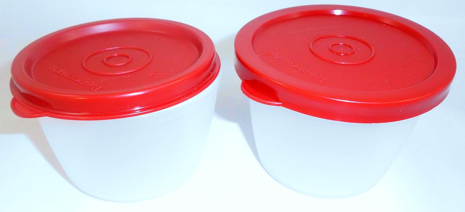 1a TUPPER Dose UNO-DUO 150+120ml --- weiss rot: Amazon.de: Küche & Haushalt