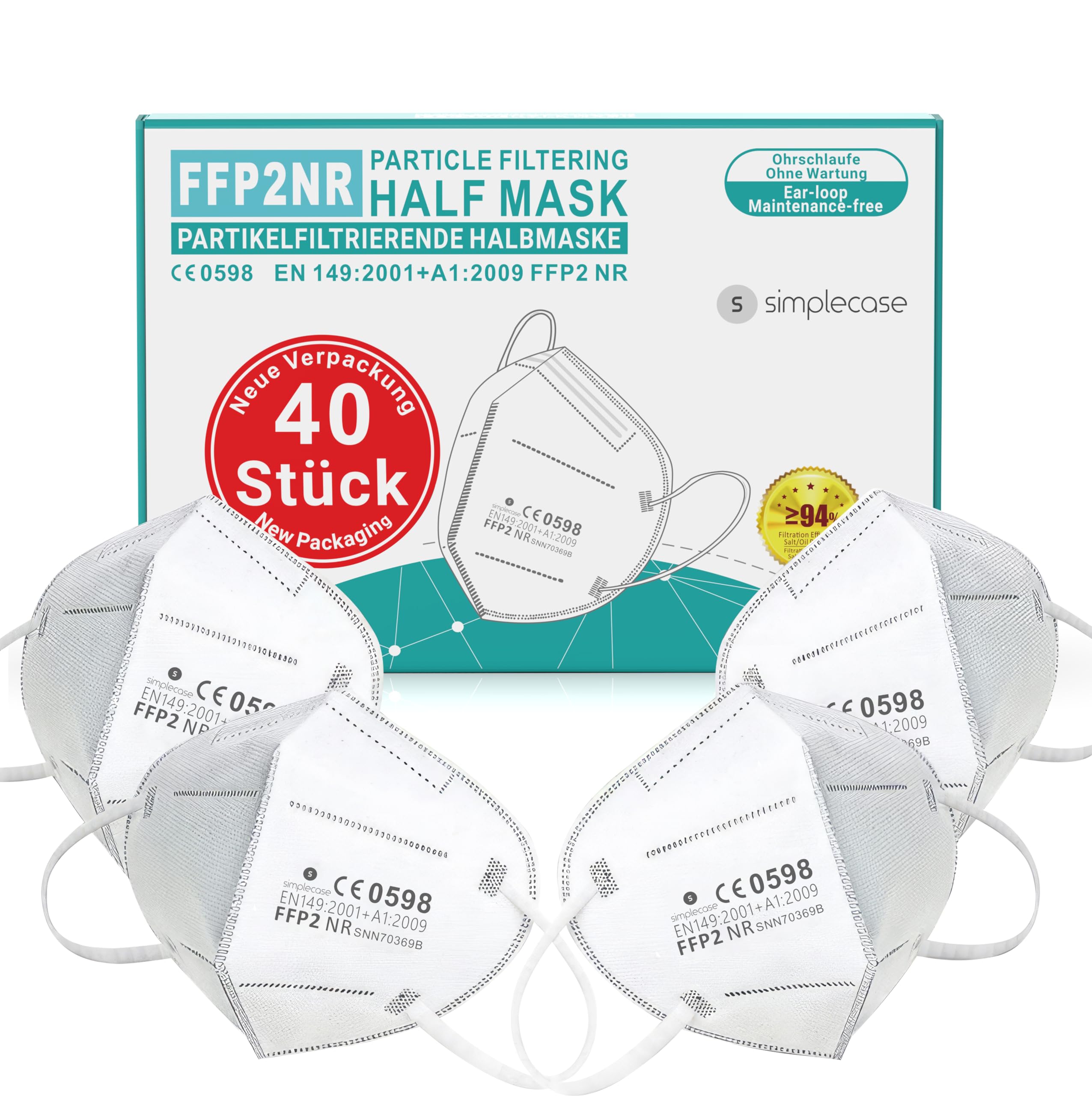 Mua Simplecase FFP2 Mask, CE Certified by Officially Named Body CE2834 ...