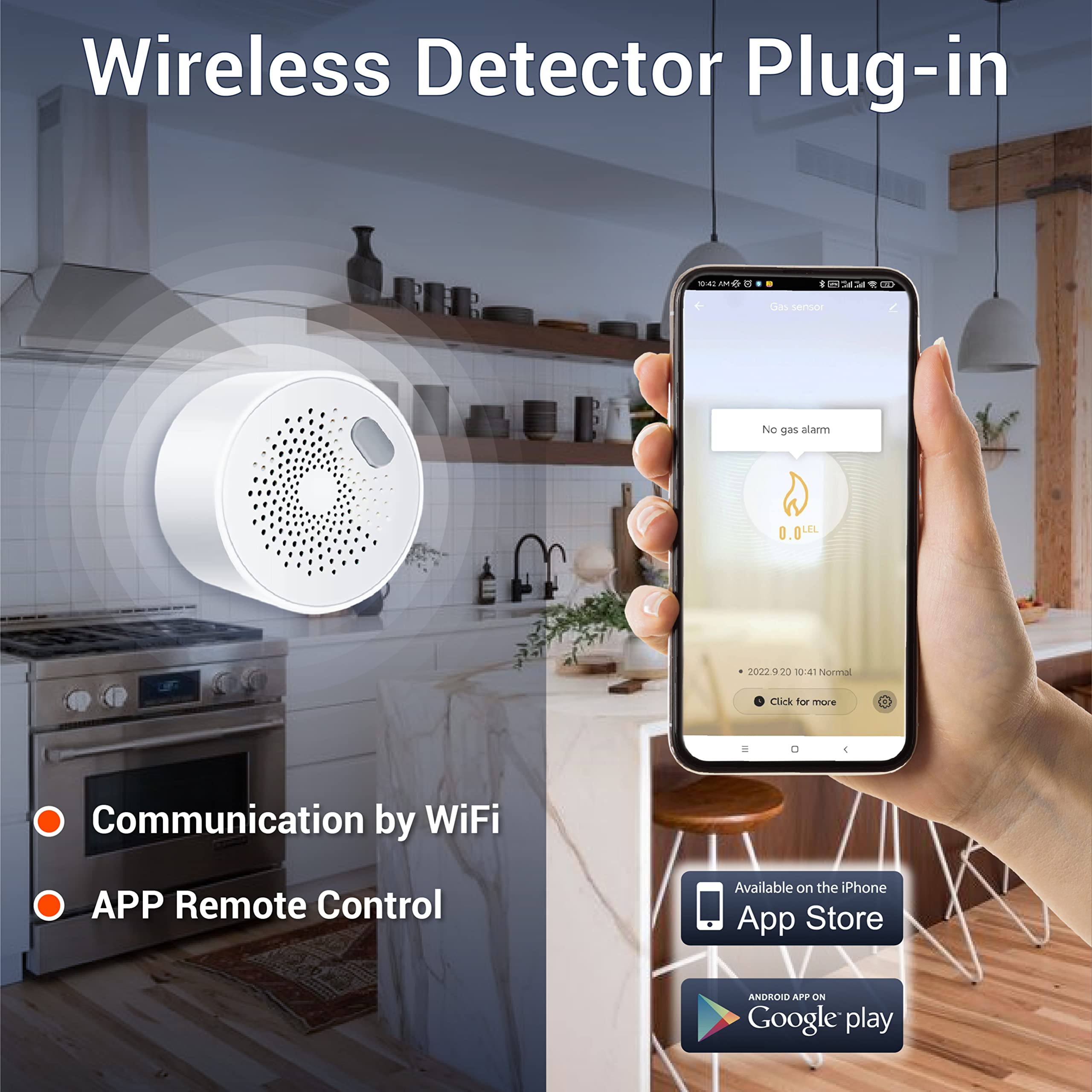 Mua Wireless Natural Gas Alarm - Plug in Explosive Gas Detector combo ...