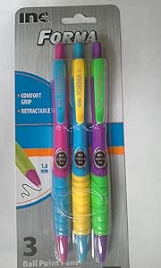Amazon.com : Forma Ball Point Retractable Black Ink W/Multi Colored ...
