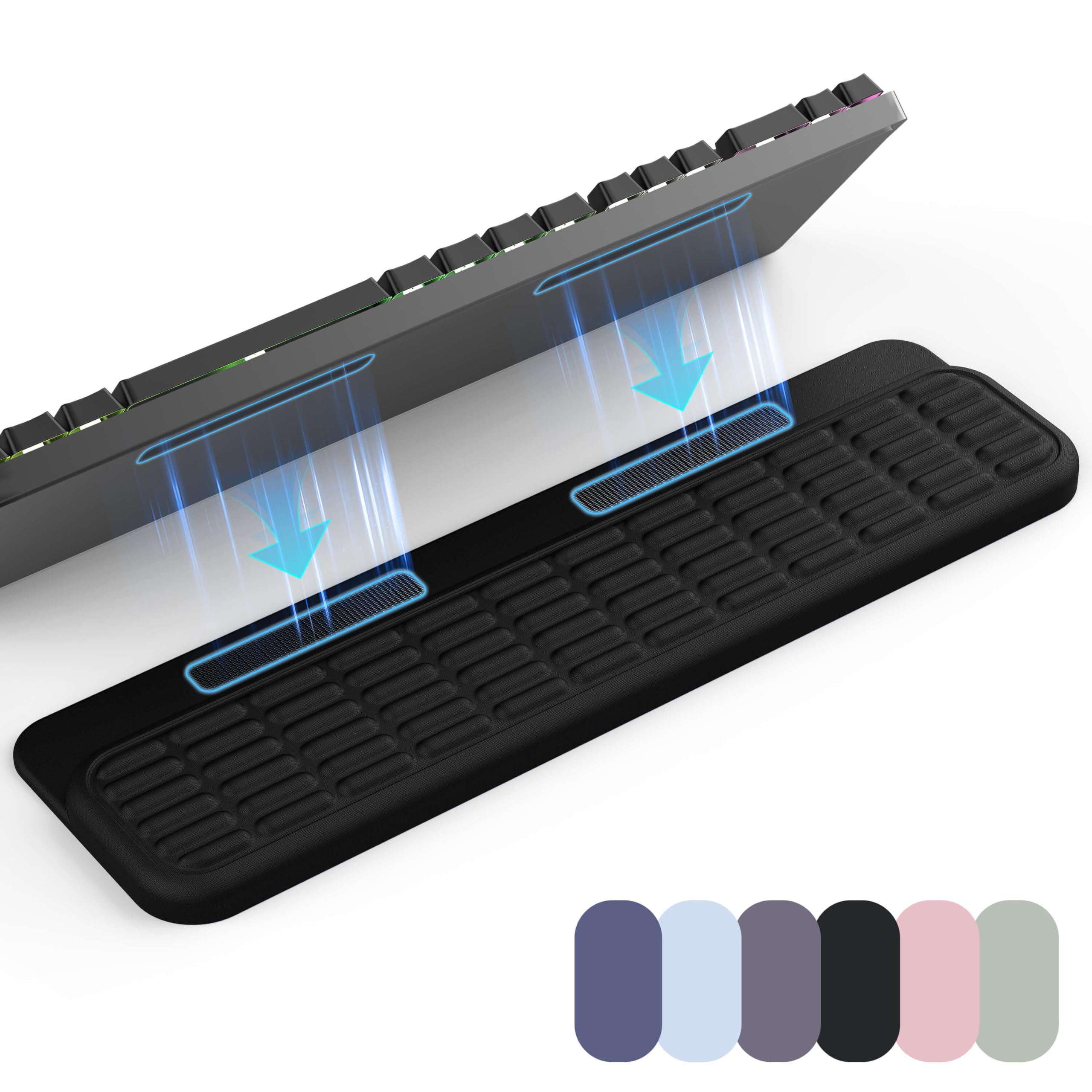 Mekass Keyboard-Wrist-Rest-with-Stickers, Memory Foam Computer Wrist ...
