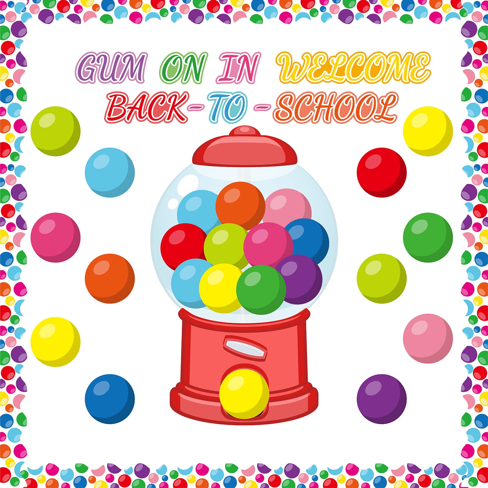 Mua Back to School Gumball Machine Bulletin Board Decoration Set ...