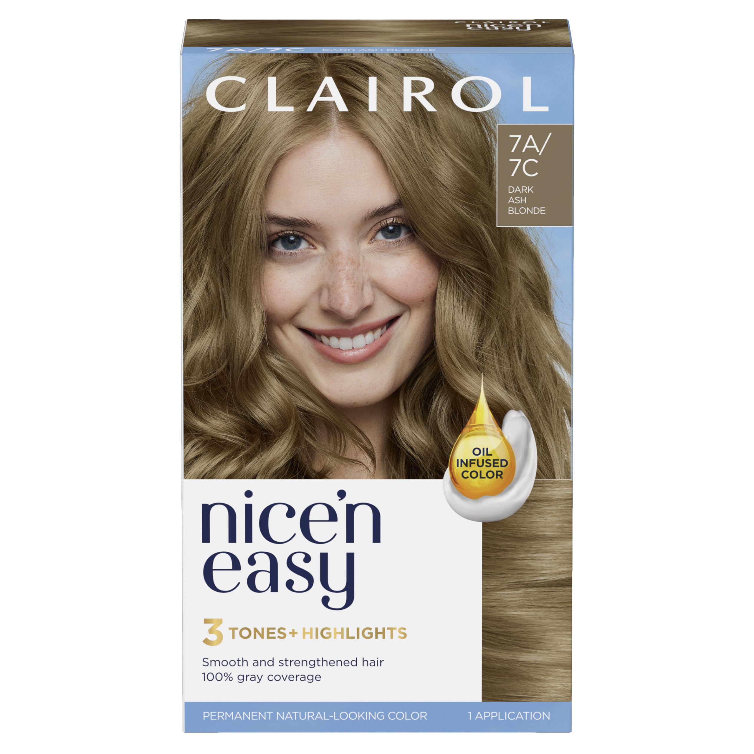 Mua Clairol Nice'n Easy Permanent Hair Dye, 7C Dark Cool Blonde Hair ...