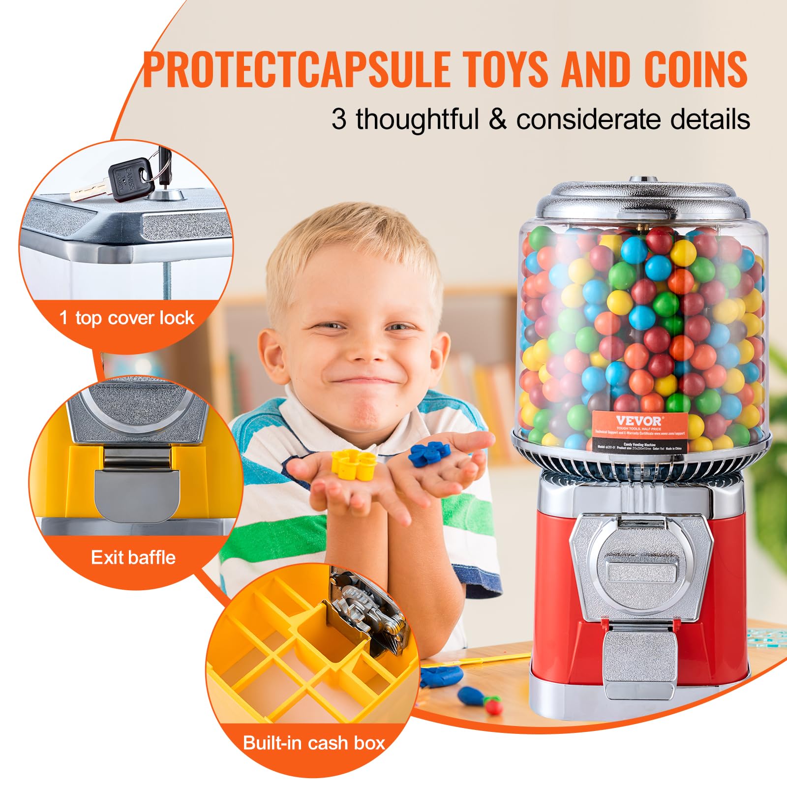 Mua VEVOR Gumball Machine for Kids, 16"H Home Candy Vending Machine, PC ...