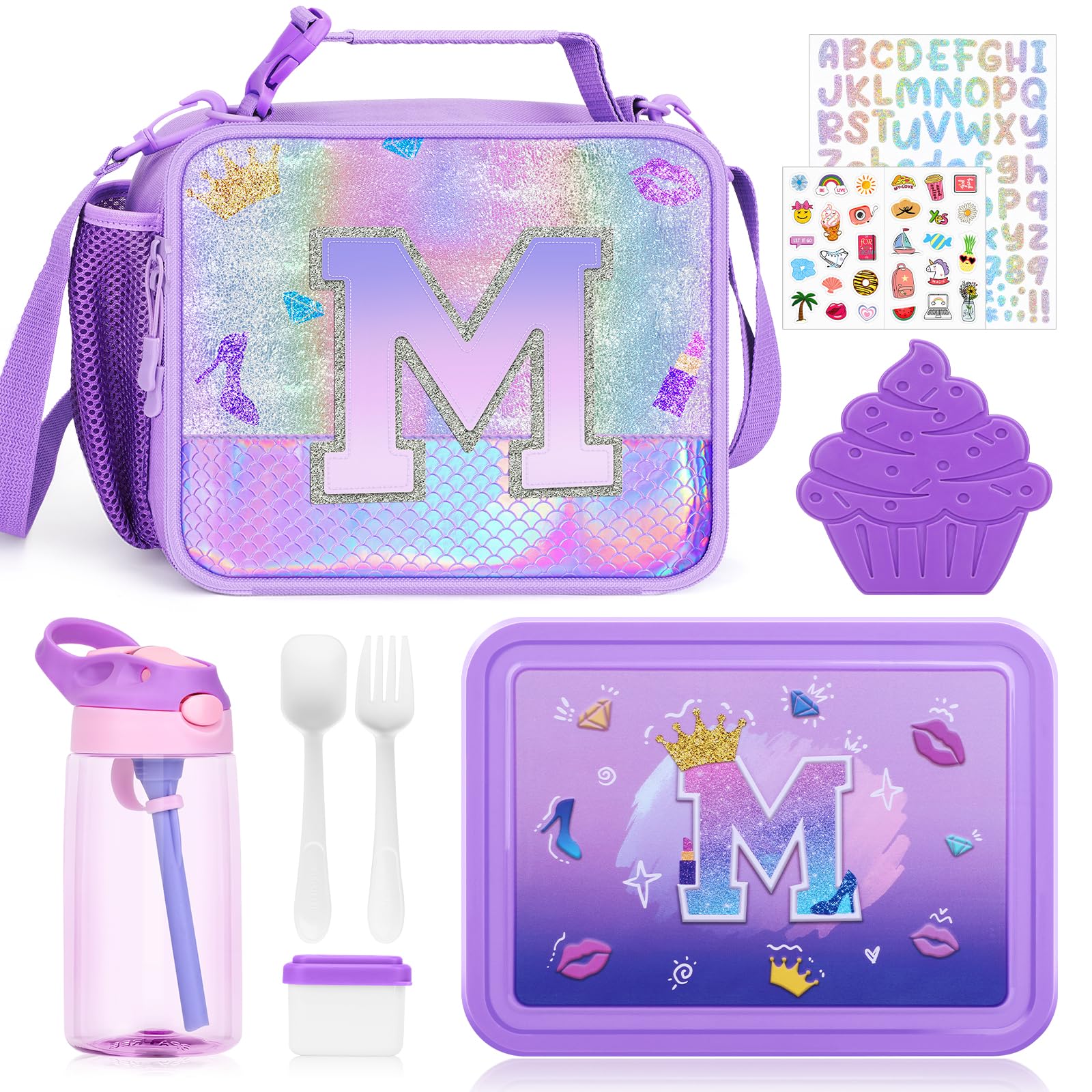JYPS Lunch Box for Girls-Insulated Lunch Bag,Kids Bento Box with 6 ...