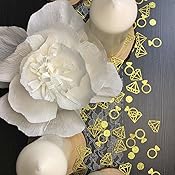 Amazon.com: Gold Confetti(300Pcs) Diamond ring confetti Glitter ...