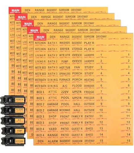 Breaker Box 14 Sheets Electrical Box Labels, 10 Catalog Labels, 4 ...