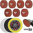 74Pcs Angle Grinder Sanding Disc, 5 Inch Hook and Loop Upgraded Backing Pad with Sanding Discs ...