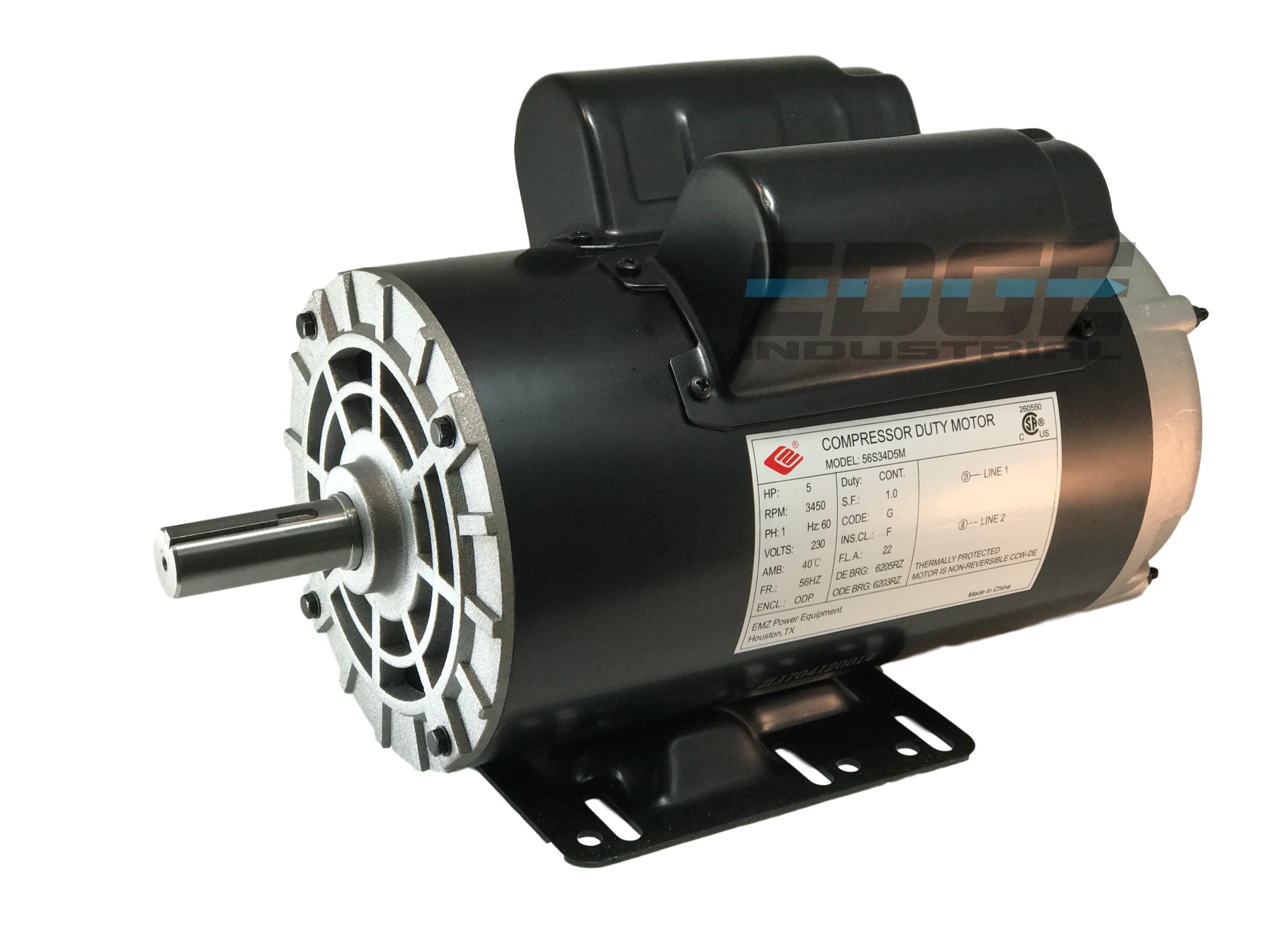 NEW 5HP COMPRESSOR DUTY ELECTRIC MOTOR 56HZ FRAME 3450 RPM 7 8 new-5hp-compressor-duty-electric-motor-56hz-frame-3450-rpm-7-8