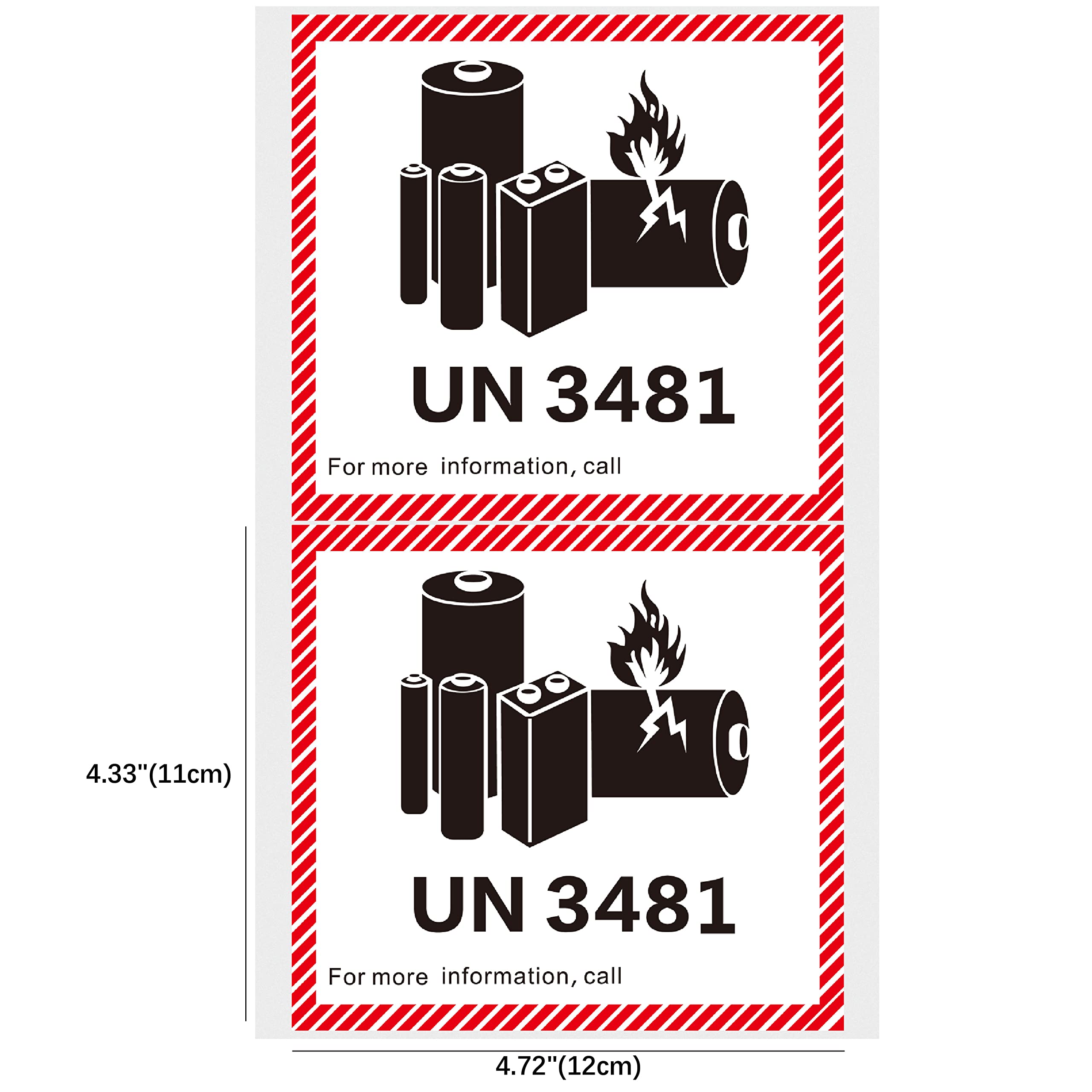 Mua Hybsk 4.7" x 4.3" Lithium Ion Battery Transport Caution Warning ...
