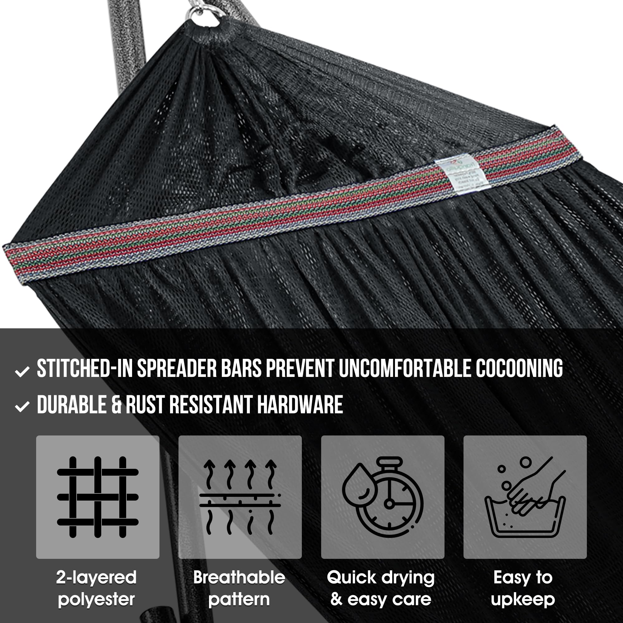 Tranquillo Hammock 600 Lbs Capacity, Instant 20s Foldable Hammock Stand ...