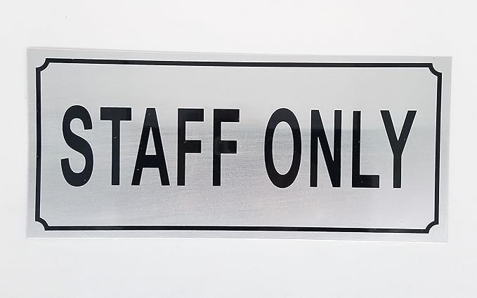 STAFF ONLY DOOR STICKER - STAFF DOOR / WINDOW STICKER SAFETY SIGN by GN ...