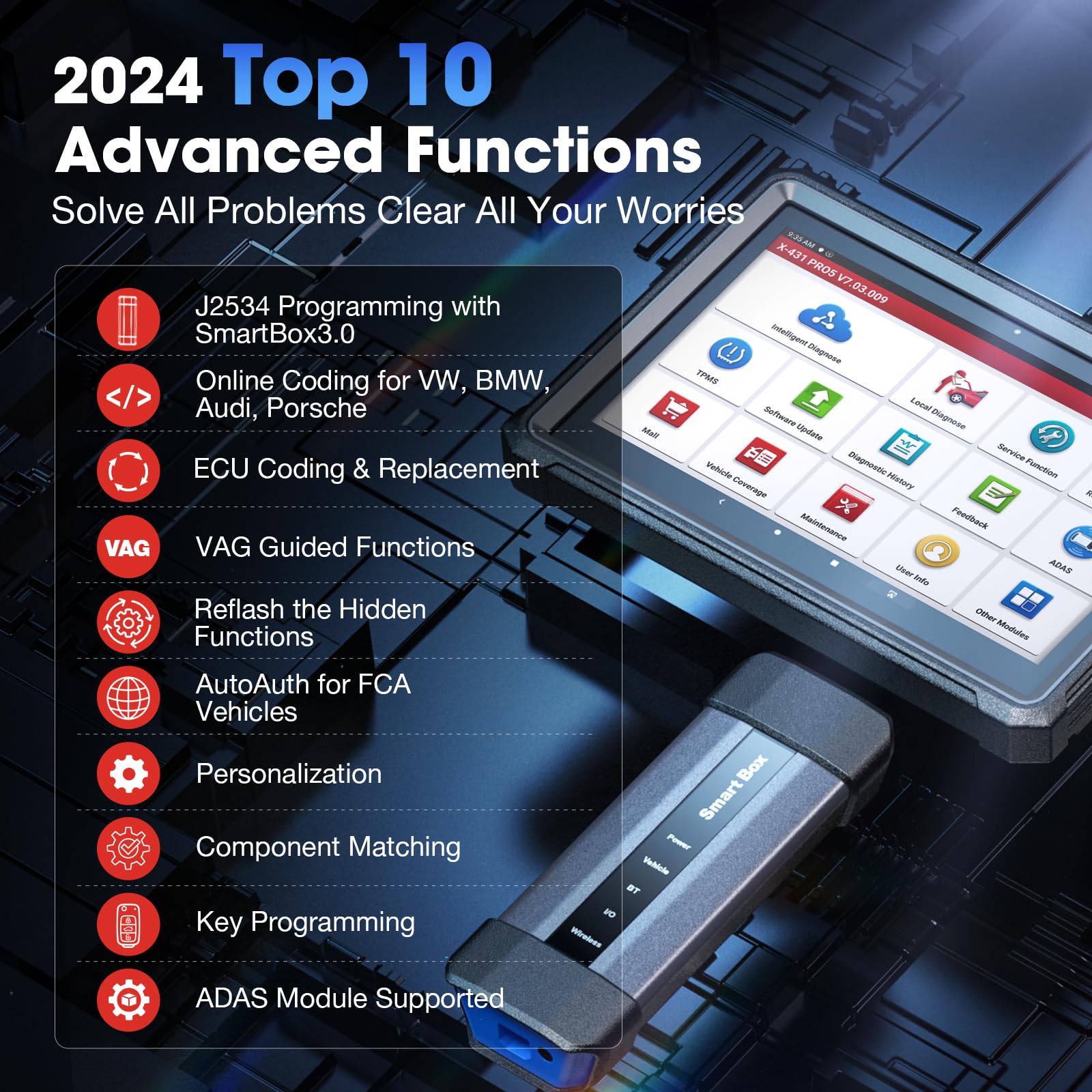 Mua X431 PRO 5 Scan Tool: 2024 J2534 Reprogramming Tool, ECU Online Coding, Topology Mapping ...