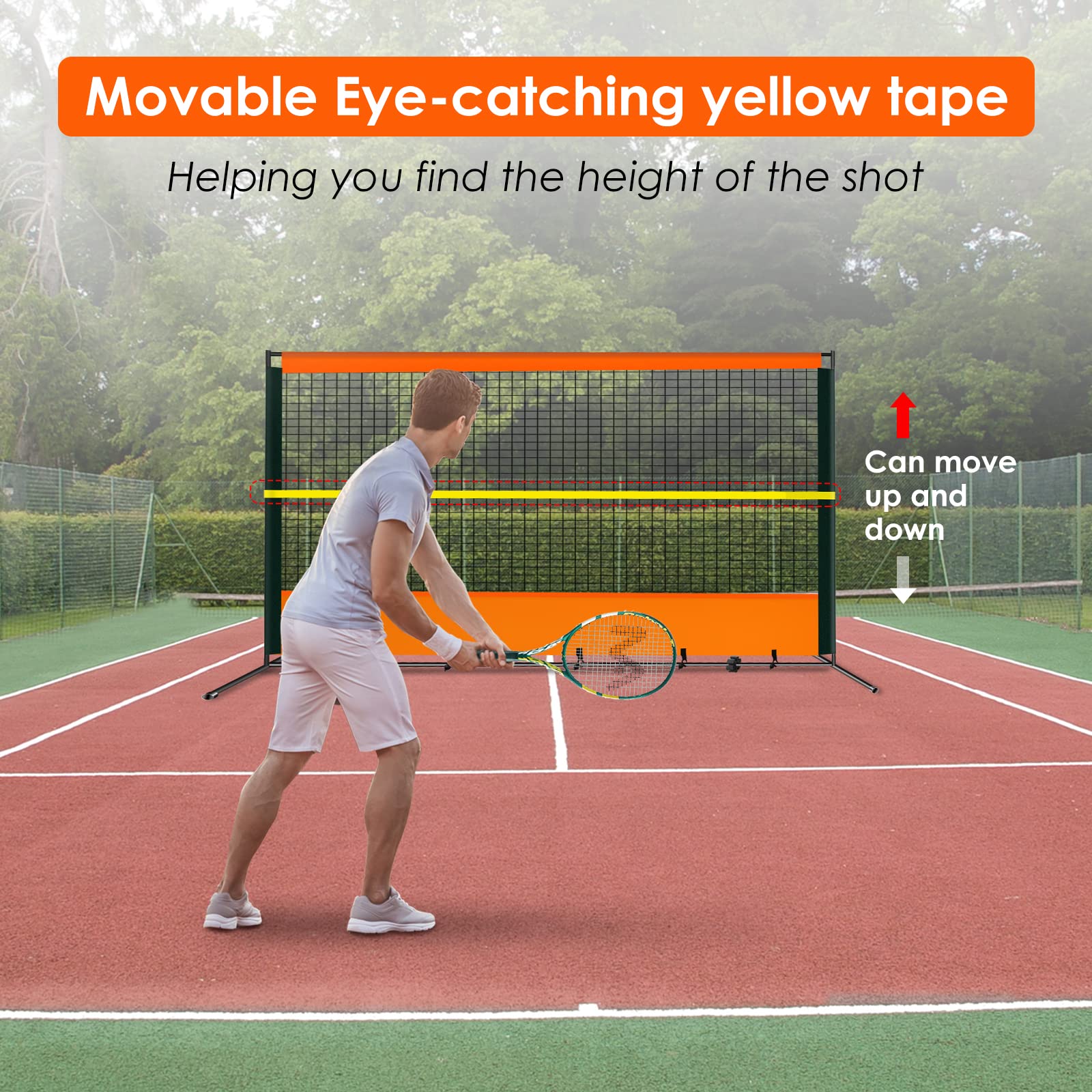 Mua Tennis Rebound Practice Wall - 12ft x 6ft Rebounder Net for Tennis ...
