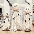 Amazon.com: 3 Pcs Primitive Halloween Ghost on Wooden Stand - Table Centerpieces, Tiered Tray ...