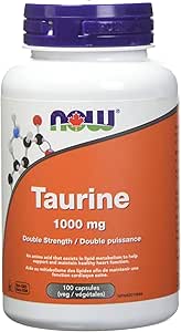 NOW Taurine Veg Capsules, 1000mg, 100 Count: Amazon.ca: Health ...