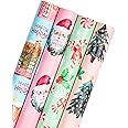Amazon.com: WRAPAHOLIC Jumbo Christmas Wrapping Paper Roll - Pink ...