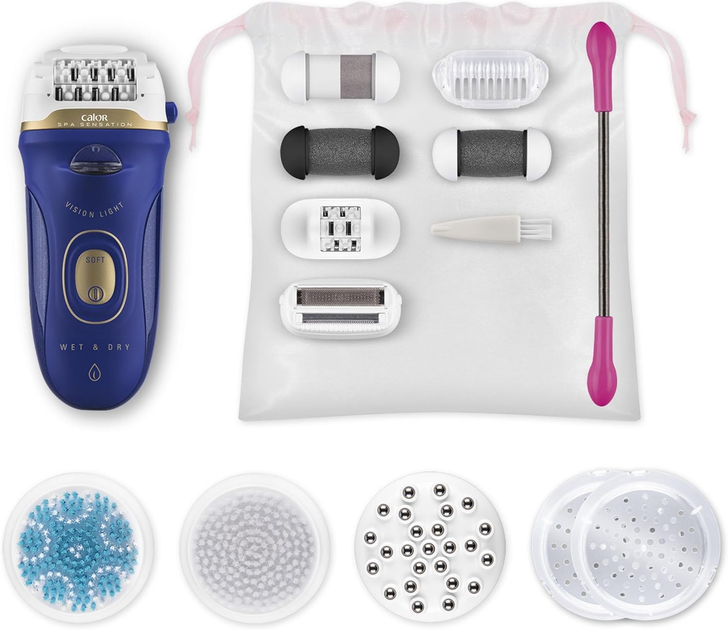 Calor EP9480C0 Wet & Dry Spa Sensation Epilator for Legs/Bodys/Face ...