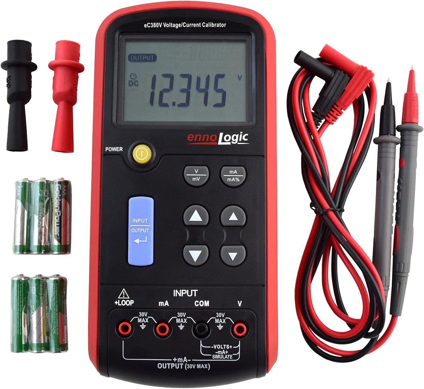 Volt mA Loop Process Calibrator – 0-20V and 4-20mA Signal Generator Simulator – Portable ...