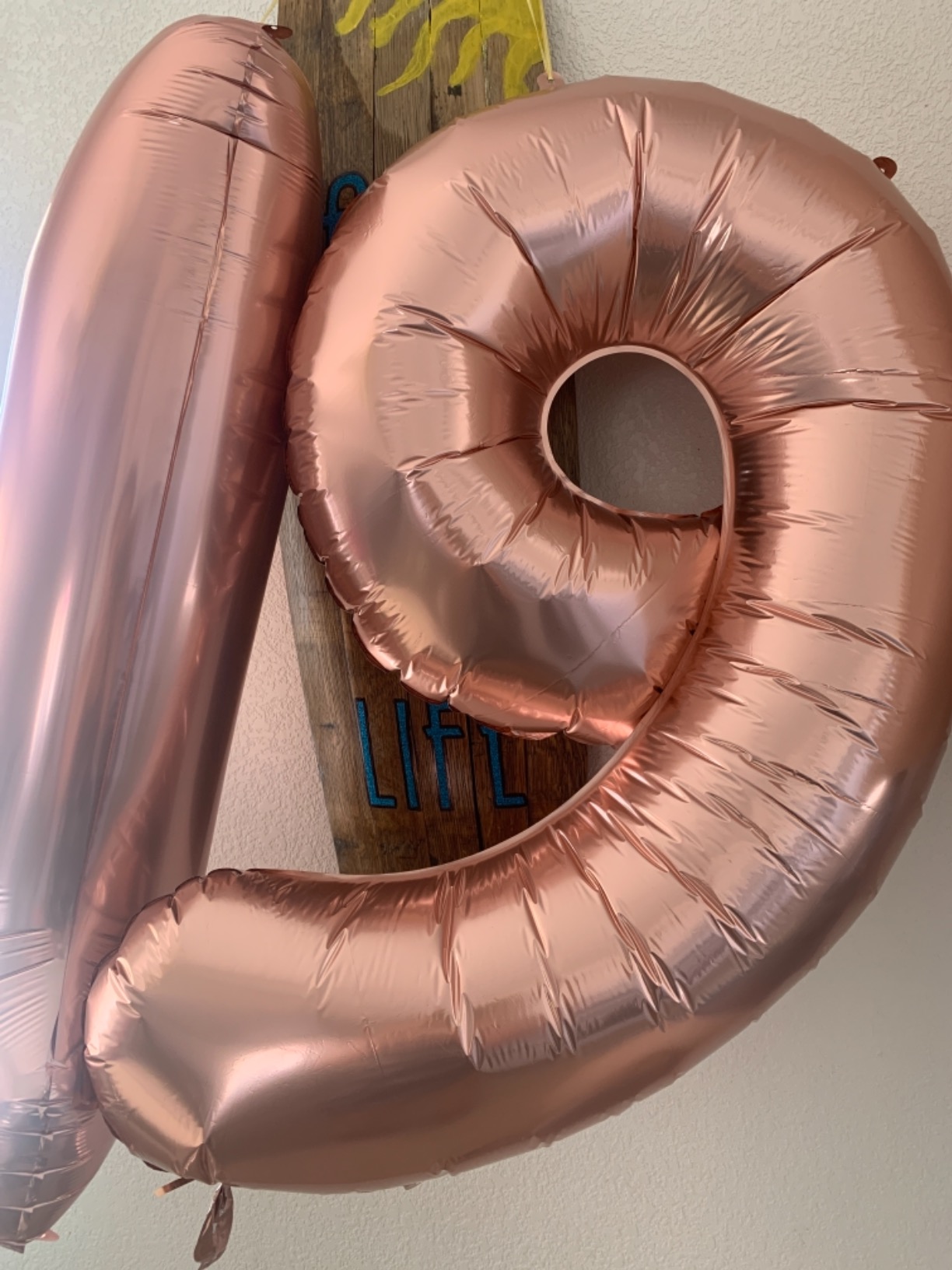 $2/mo - Finance Rose Gold Number 19 Birthday Balloons -Large, 40 Inch ...