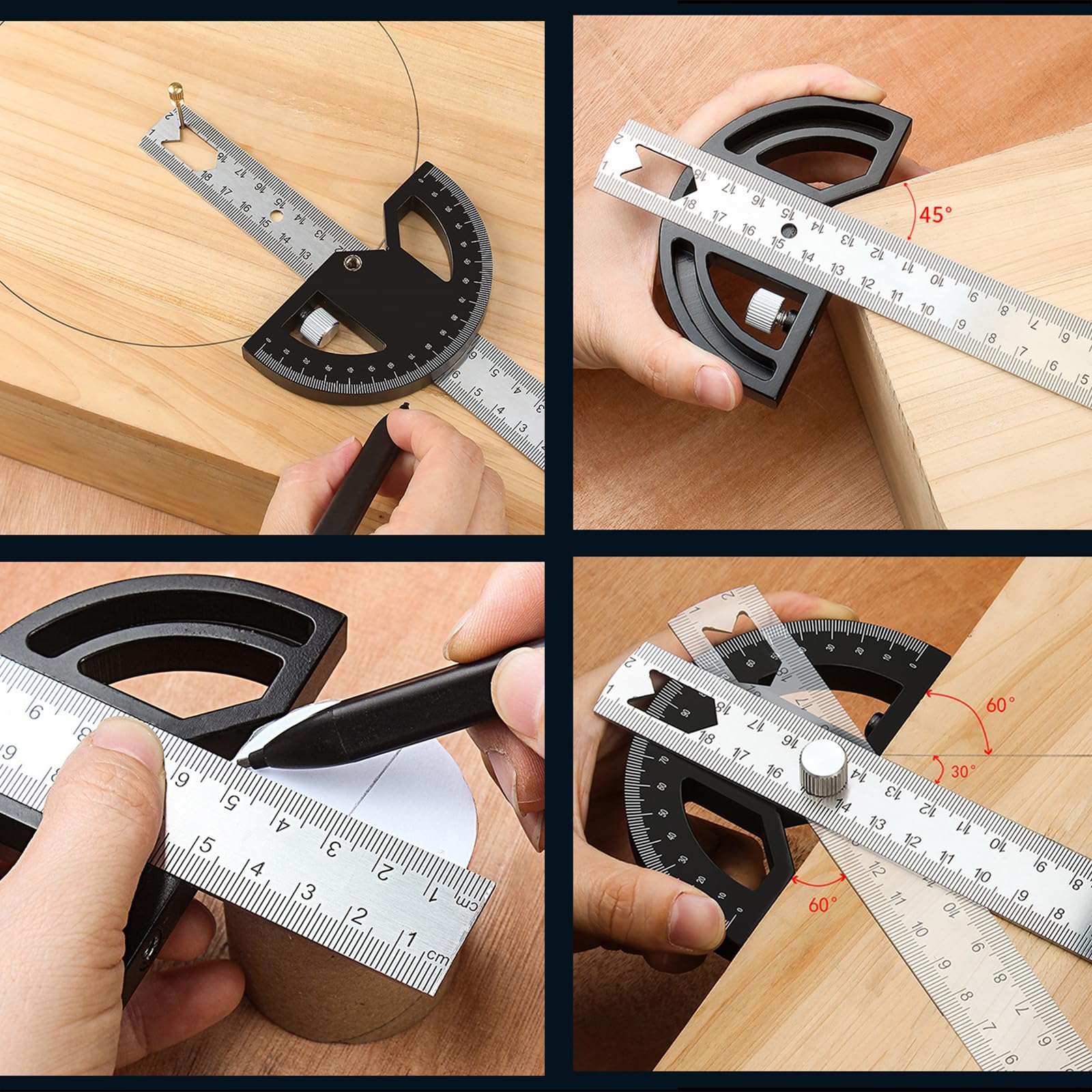 Mua Protractor Angle Finder Carpenter Square Adjustable Aluminum ...