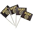 Amazon.com | JBCD US Army Gold Crest Toothpick Flag Mini Small Military ...