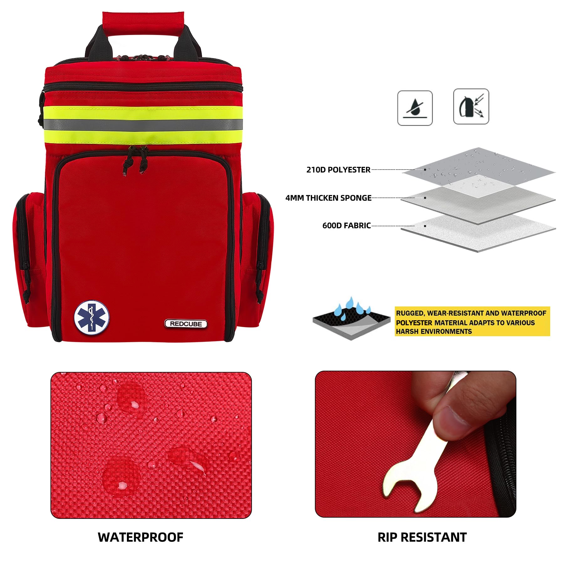 Mua REDCUBE First Aid Backpack,Emergency Medical Backpack Empty ...