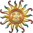 Amazon.com: MACLARONX Metal Sun Wall Decor, Sun Face for Outdoor Garden ...