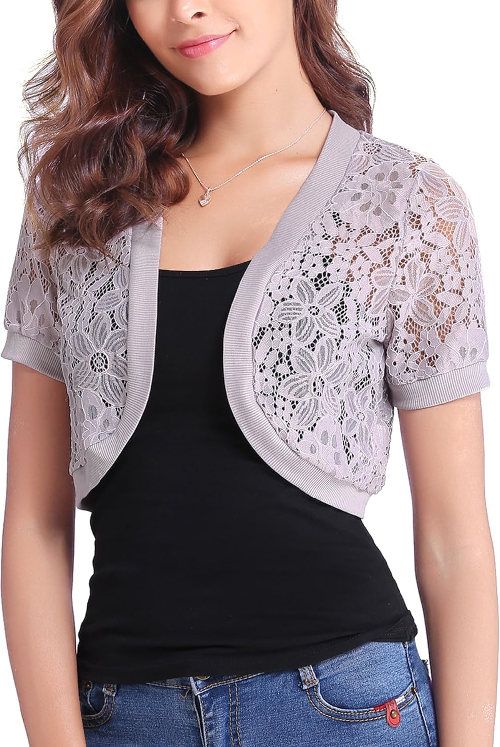 Abollria Bolero Mujer para Fiesta Boda Chaqueta Corta Primavera Torera ...
