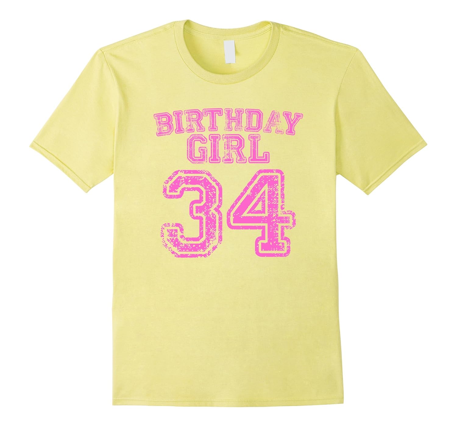 34th Birthday Sports Jersey T Shirt – 34 Year Old Girl Pink-CL – Colamaga