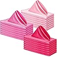 Amazon.com: Amylove 24 Pcs Satin & Silk Napkins - 17 x 17 Inch Pink ...