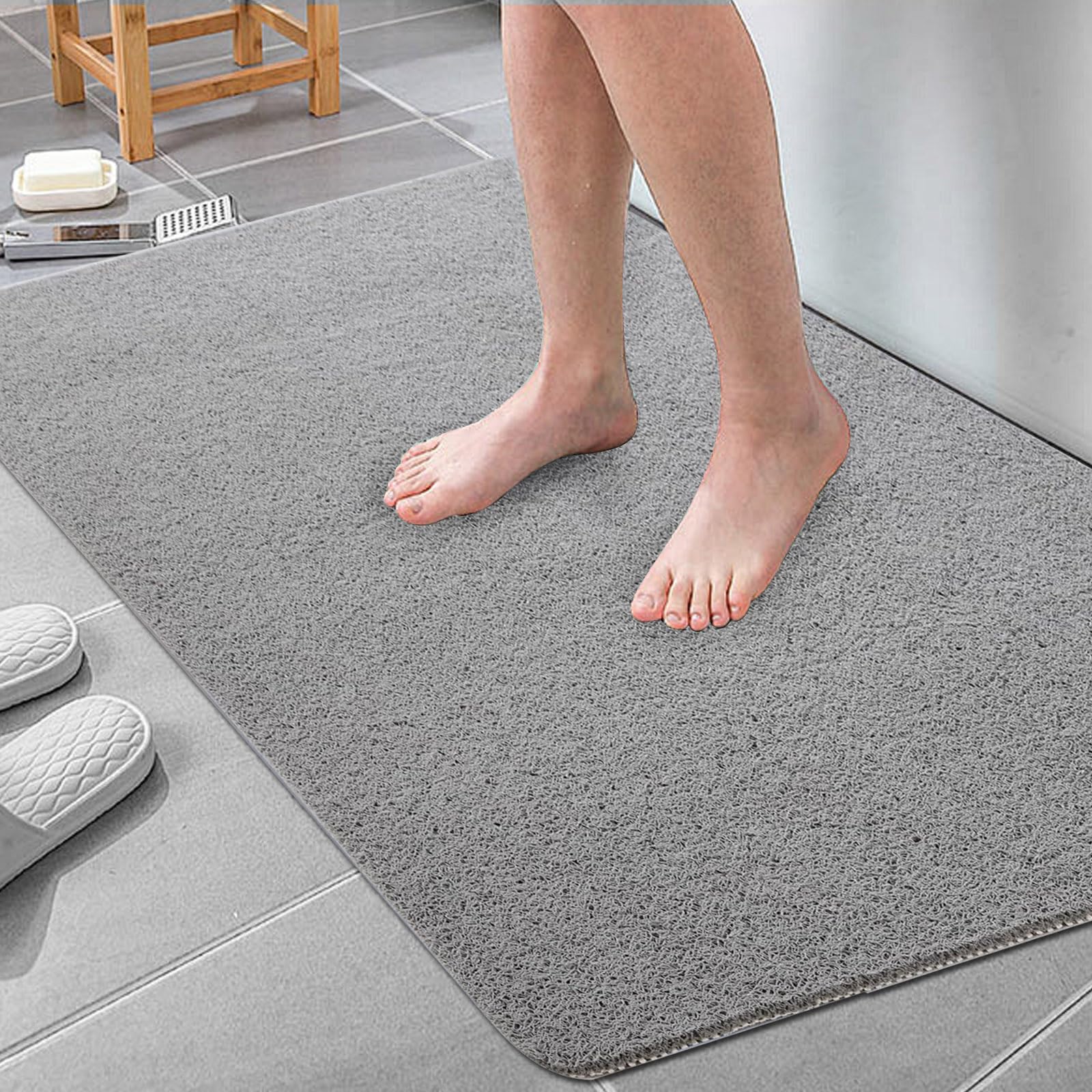 Extra Large Shower Mat, 58"x32" Large Shower Mat Non-Slip, Bathtub Mat ...