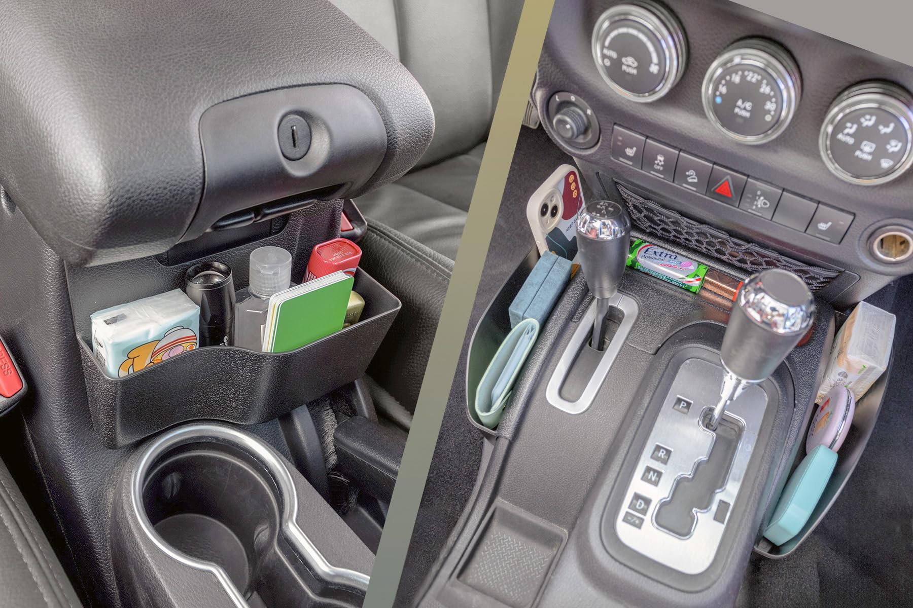 PIMCAR 2PCS Tray Compatible with 2011-2018 Jeep Wrangler JK/JKU Gear ...