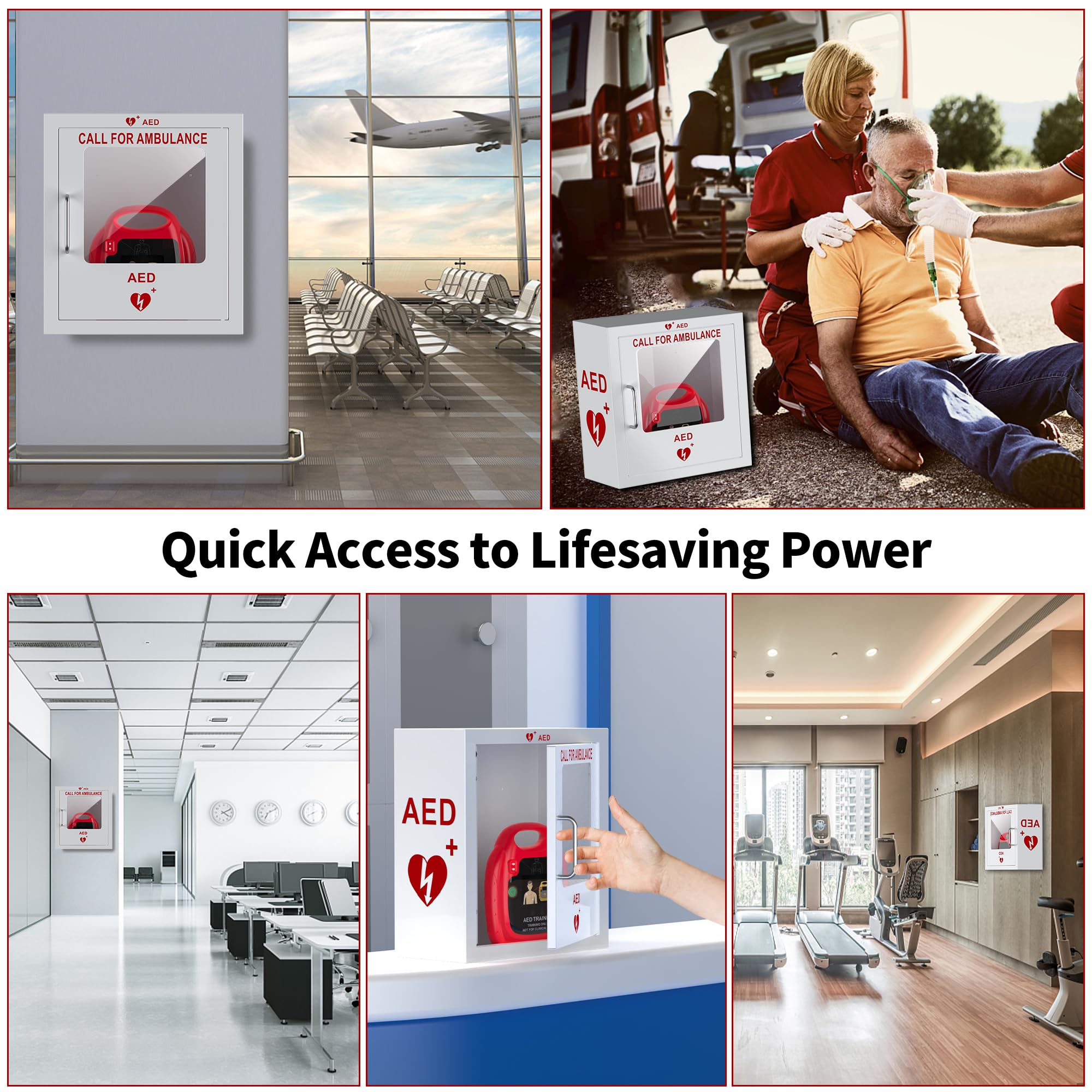 Mua AED Cabinet Wall-Mounted AED Cabinet with Industial-Grade Steel ...