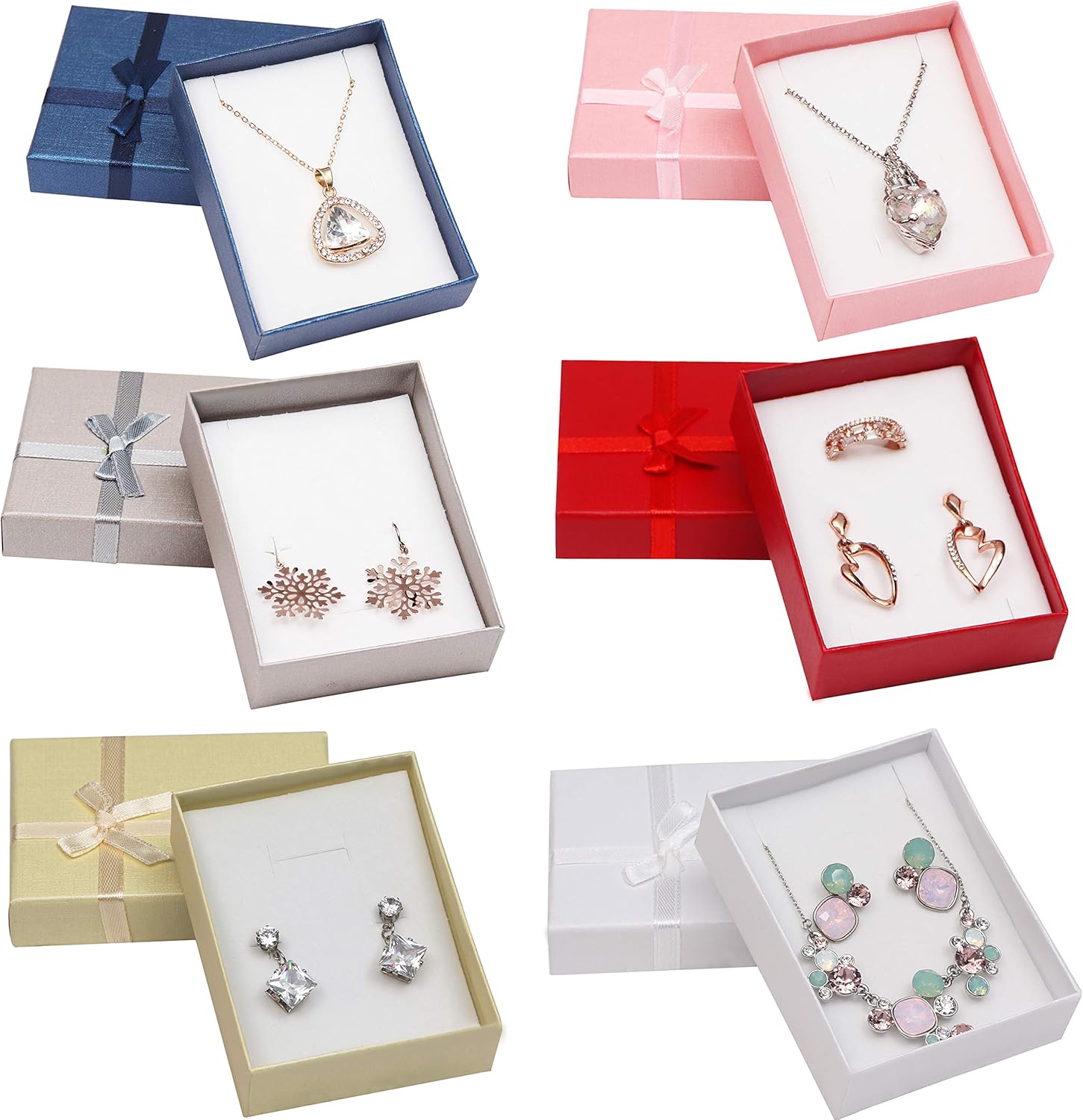 Jewellery Gift Boxes for Presents(12 Pack)- 8.5cm x 6.5cm x 2.5cm, 6 ...