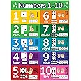 Amazon.com: Palace Curriculum Numbers 1-10 Visual Learning Poster Chart ...