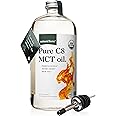 Amazon.com: Natural Force Organic Pure C8 MCT Oil – Liquid MCT Oil in Glass Bottle Container ...