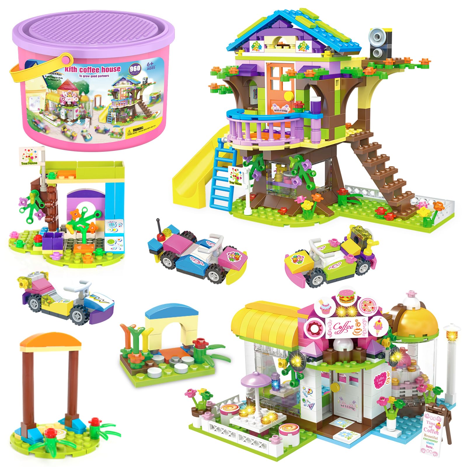 EP EXERCISE N PLAY Friends Tree House Creative Building Toy House Set ...