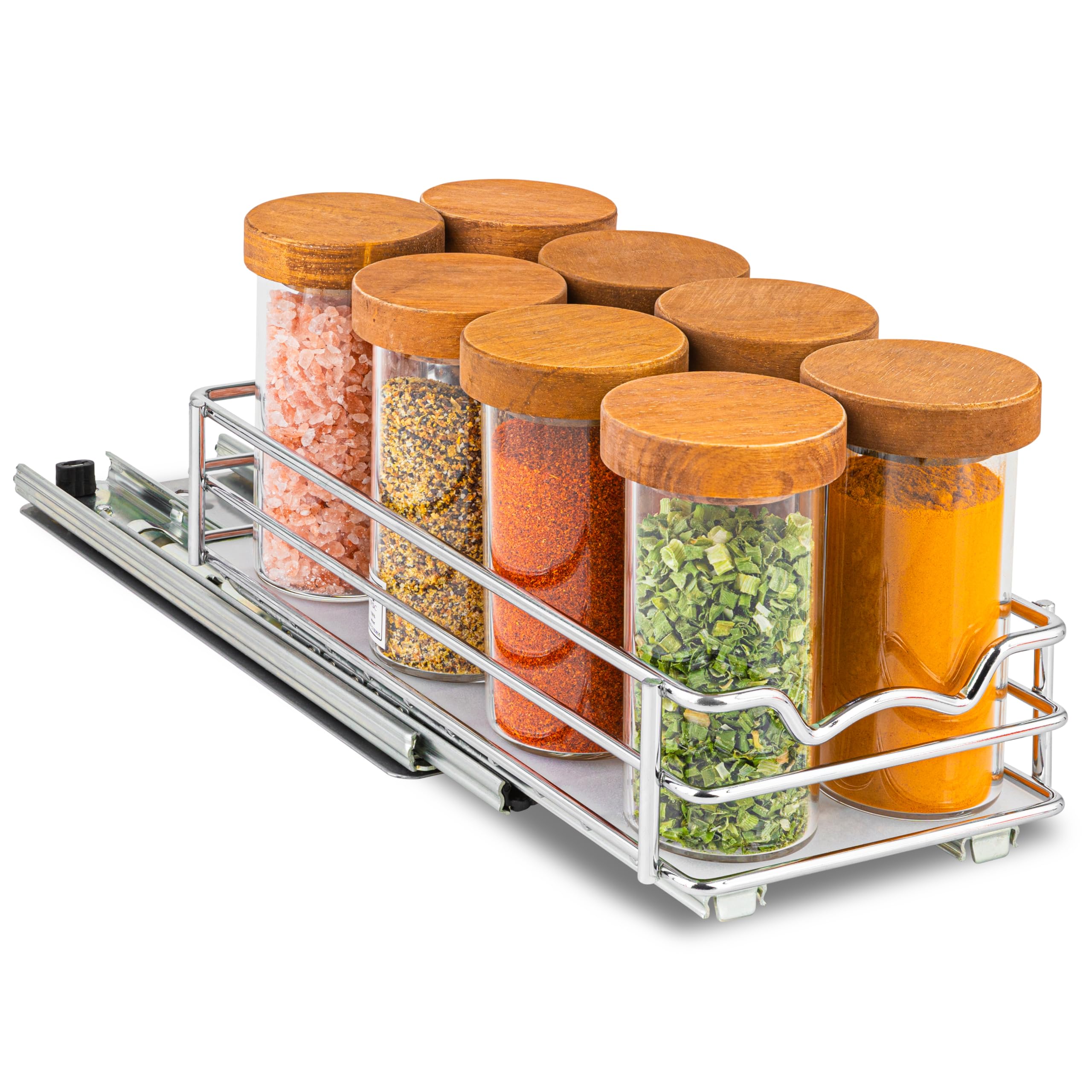 Pull Out Cabinet Organizer for Spices, Cans - Heavy Duty with Lifetime ...