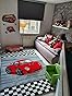 VIMODA Kinderteppich Auto Car Rennwagen Kinderzimmer Spielzimmer Grau ...