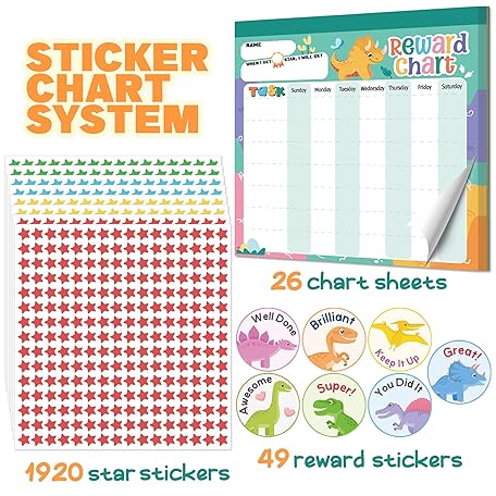 Mua Reward Chart for Kids – Dinosaur Magnetic Kids Behavior Chart, Pad with 26 Chore Charts ...