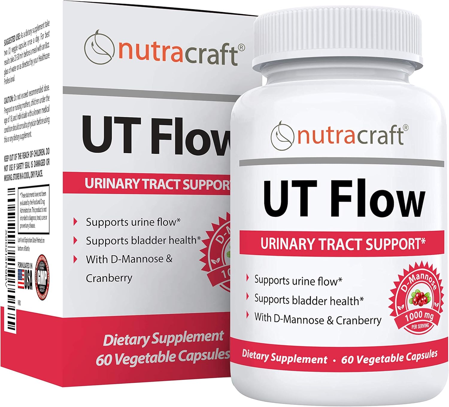 UT Flow Urinary Tract Cleanse Supplement | Fast Acting D-Mannose ...
