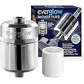 EVERGLOW High-Output Shower Filter, Reduces Chlorine, Dry Skin ...