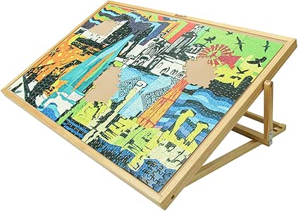 Becko Adjustable Wooden Puzzle Board Jigsaw Puzzle Plateau Puzzle Easel ...