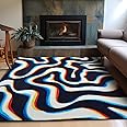 Amazon.com: Aldopein Trippy Abstract 5x7 Area Rug Soft Thin Funky ...