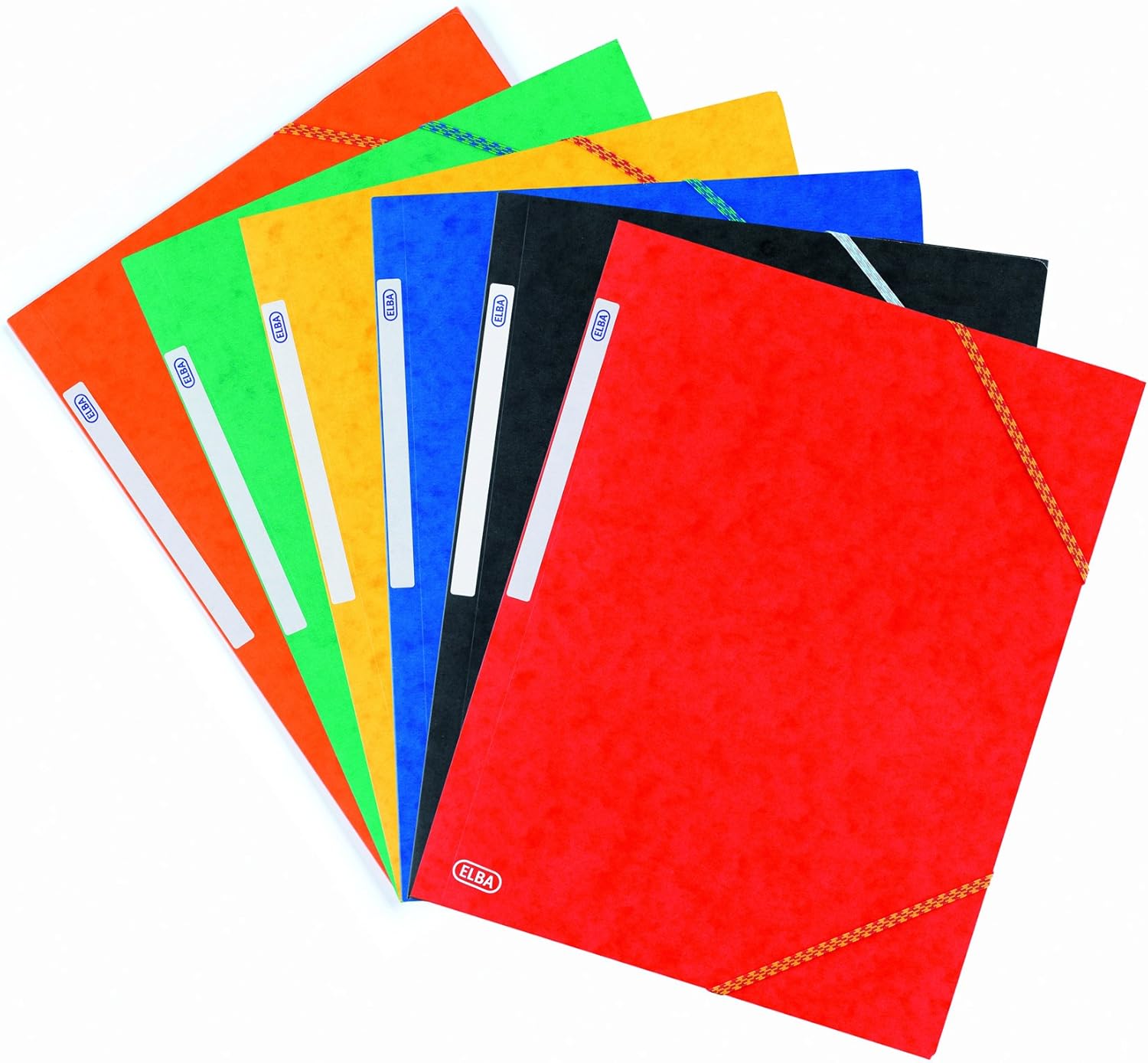 100200904 Elba Top File Elasticated Folder A4 with Cover Assorted (Pack ...
