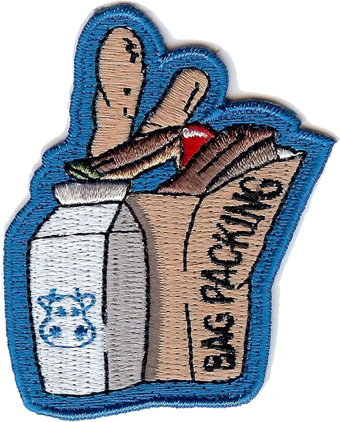 Bag Packing Embroidered Badge: Amazon.co.uk: Clothing