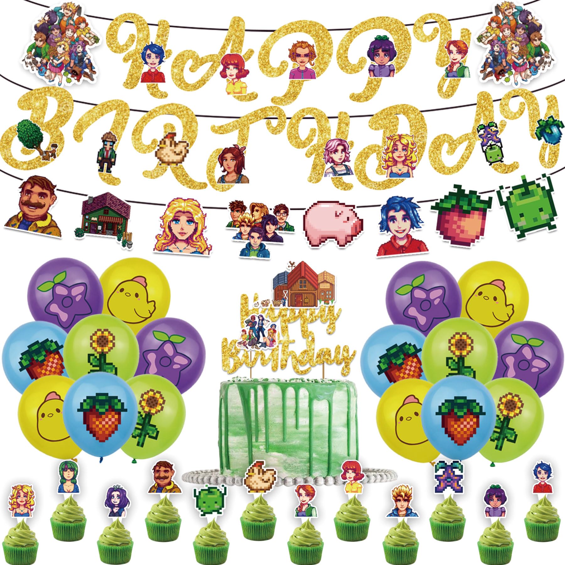 Mua Stardew Valley Birthday Party Decorations Simulation Game DIY Party ...