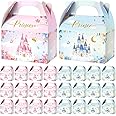 Amazon.com: Nezyo Princess and Prince Treat Boxes - Pink & Blue Crown ...