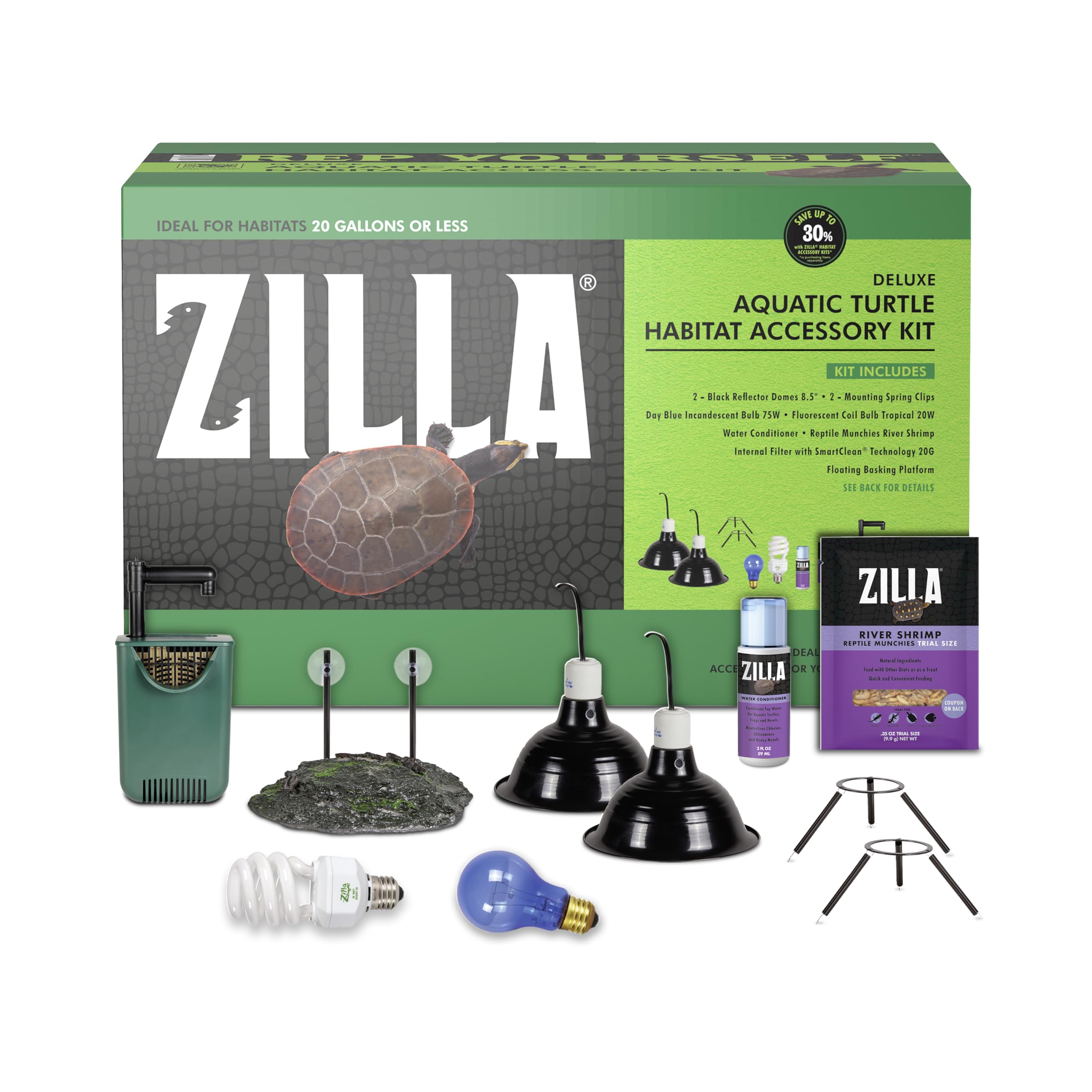 Mua Zilla Aquatic Turtle Habitat Accessory Kit, Easy Starter Kit for ...